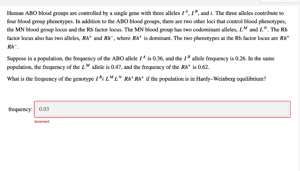 Solved Human ABO blood groups are controlled by a single | Chegg.com