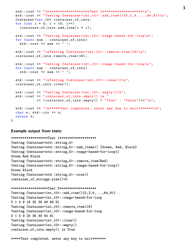 Solved Implement an interface provided in this handout for a | Chegg.com