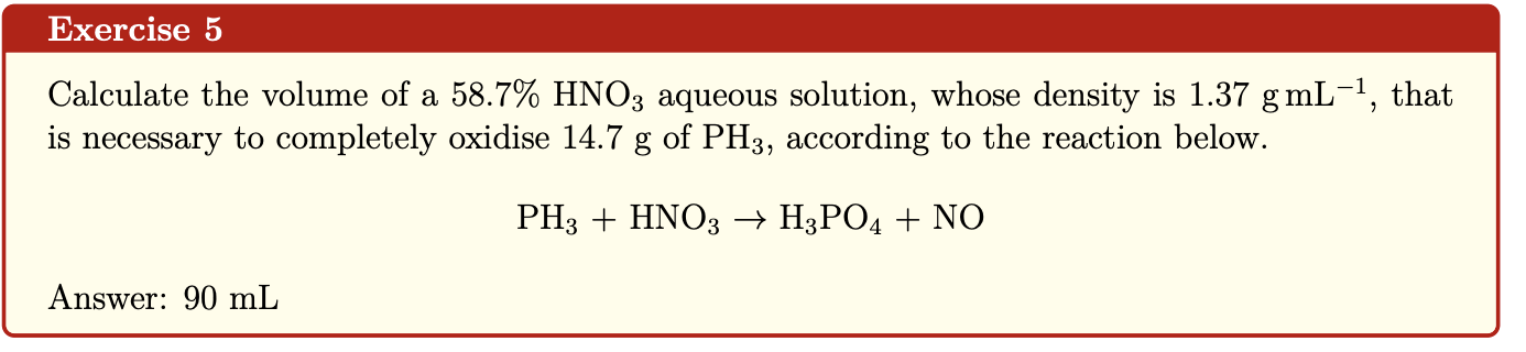 Solved Calculate the volume of a 58.7%HNO3 aqueous solution, | Chegg.com