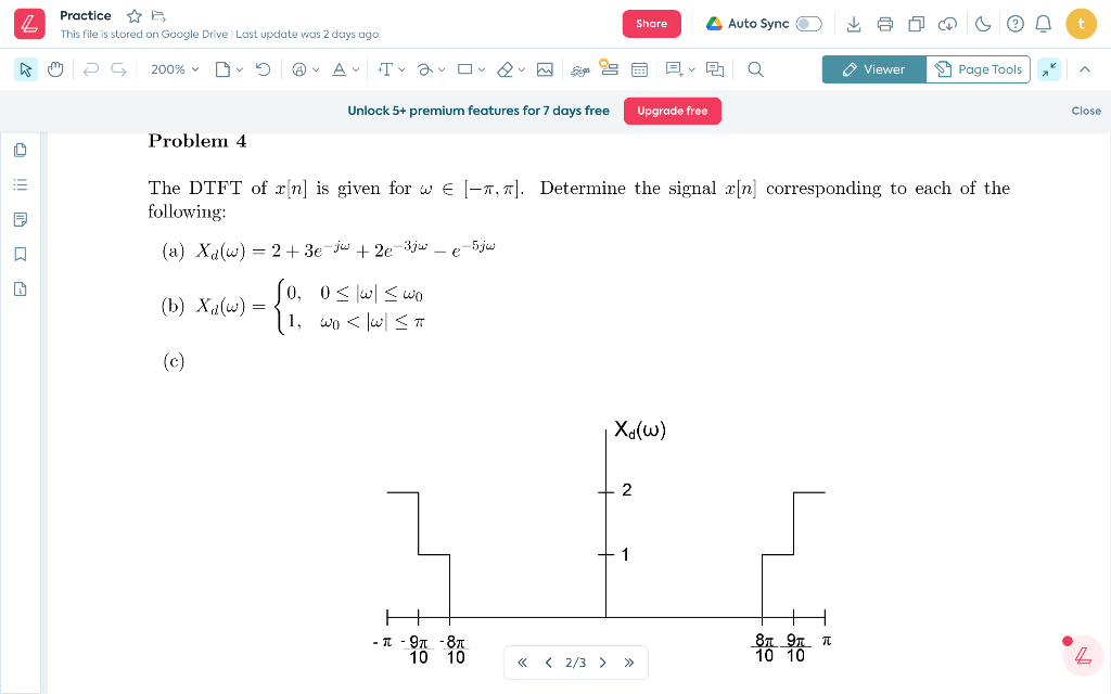 Unlock 5+ premium features for 7 days free Problem 4 | Chegg.com