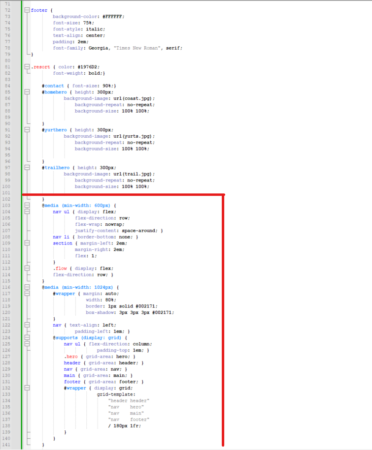 Solved Working on HTML and CSS “Pacific Trails Resort Case | Chegg.com
