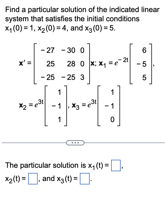 Solved Find a particular solution of the indicated | Chegg.com