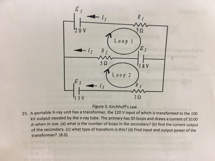 Solved A portable x-ray unit has a transformer, the 120 V | Chegg.com