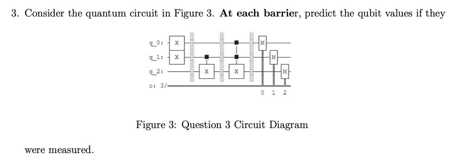 Solved 3. Consider the quantum circuit in Figure 3. At each | Chegg.com