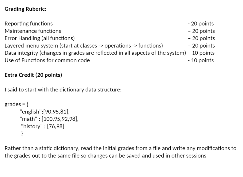 Solved For the final exam project, you are to write a | Chegg.com