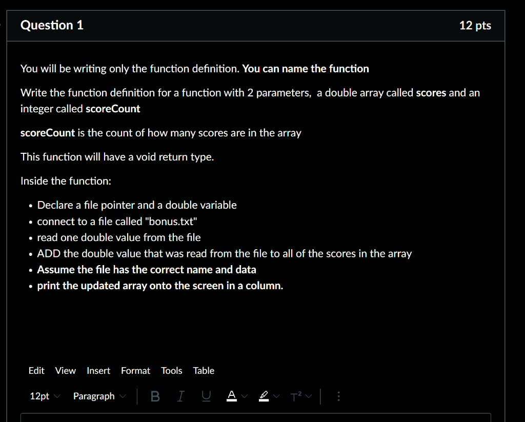 You Will Be Writing Only The Function Definition You Chegg