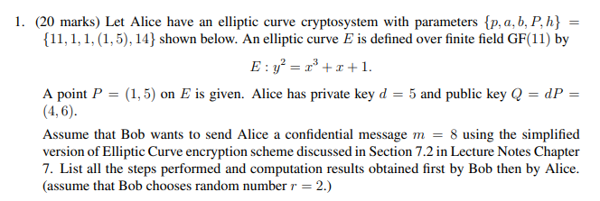 5. (20 marks) Suppose we need to compute scalar | Chegg.com