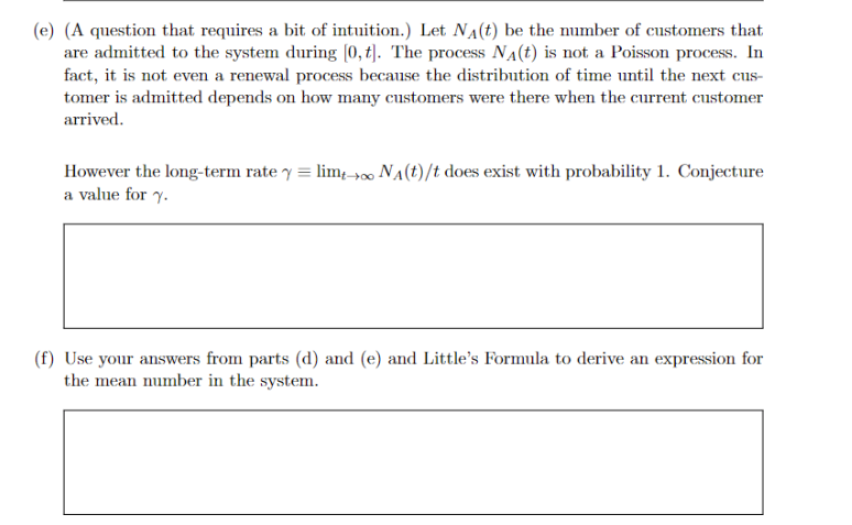 Solved Consider an M/M/m/m queue, that is a queue with | Chegg.com