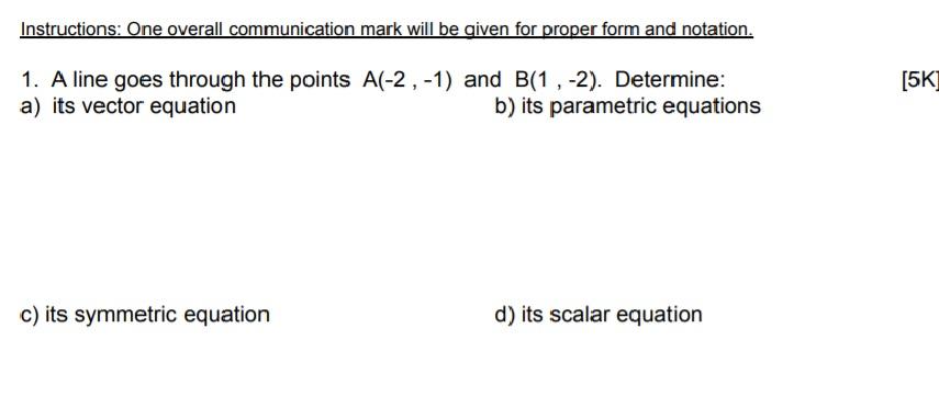 Solved Instructions: One overall communication mark will be | Chegg.com