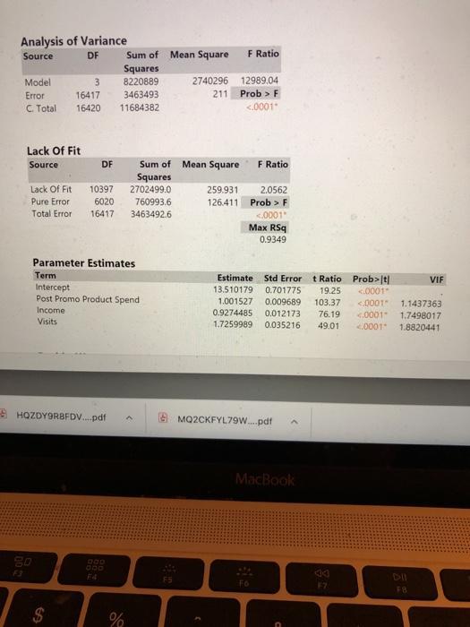 Model 2: Multiple Linear Regression Model Using the | Chegg.com