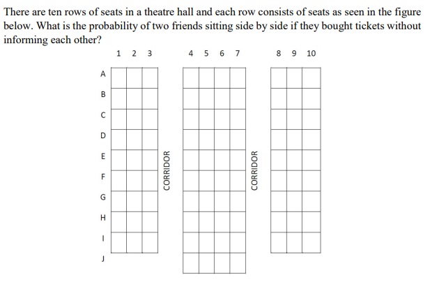 Solved There are ten rows of seats in a theatre hall and | Chegg.com