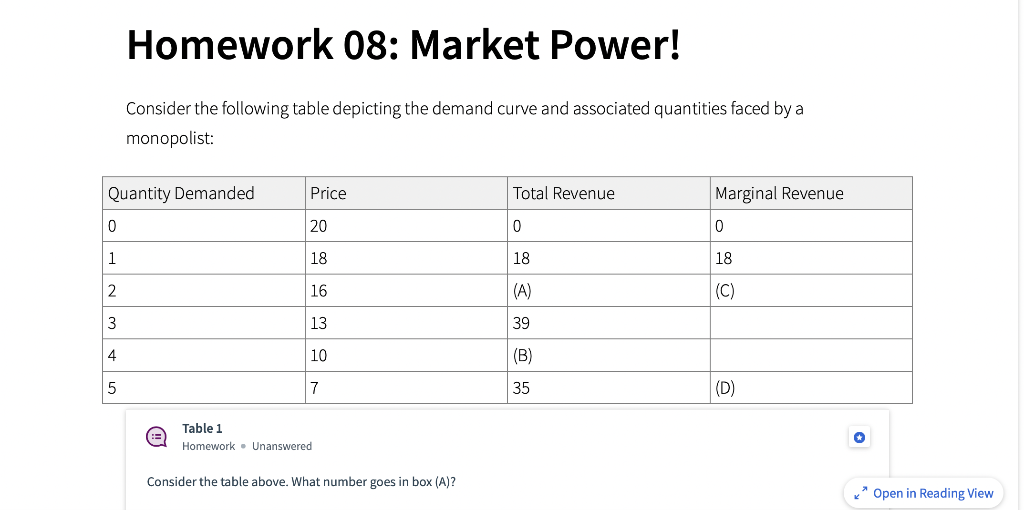 Solved 1. Consider the table above. What number should go in | Chegg.com