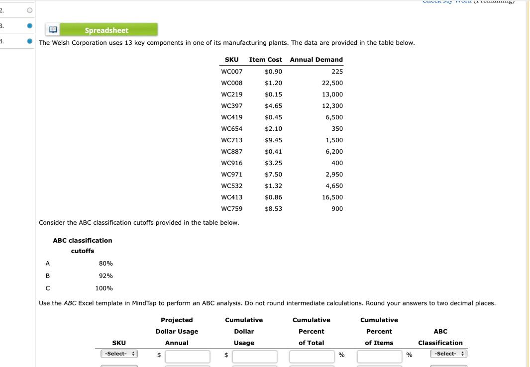 Consider the ABC classification cutoffs provided in | Chegg.com