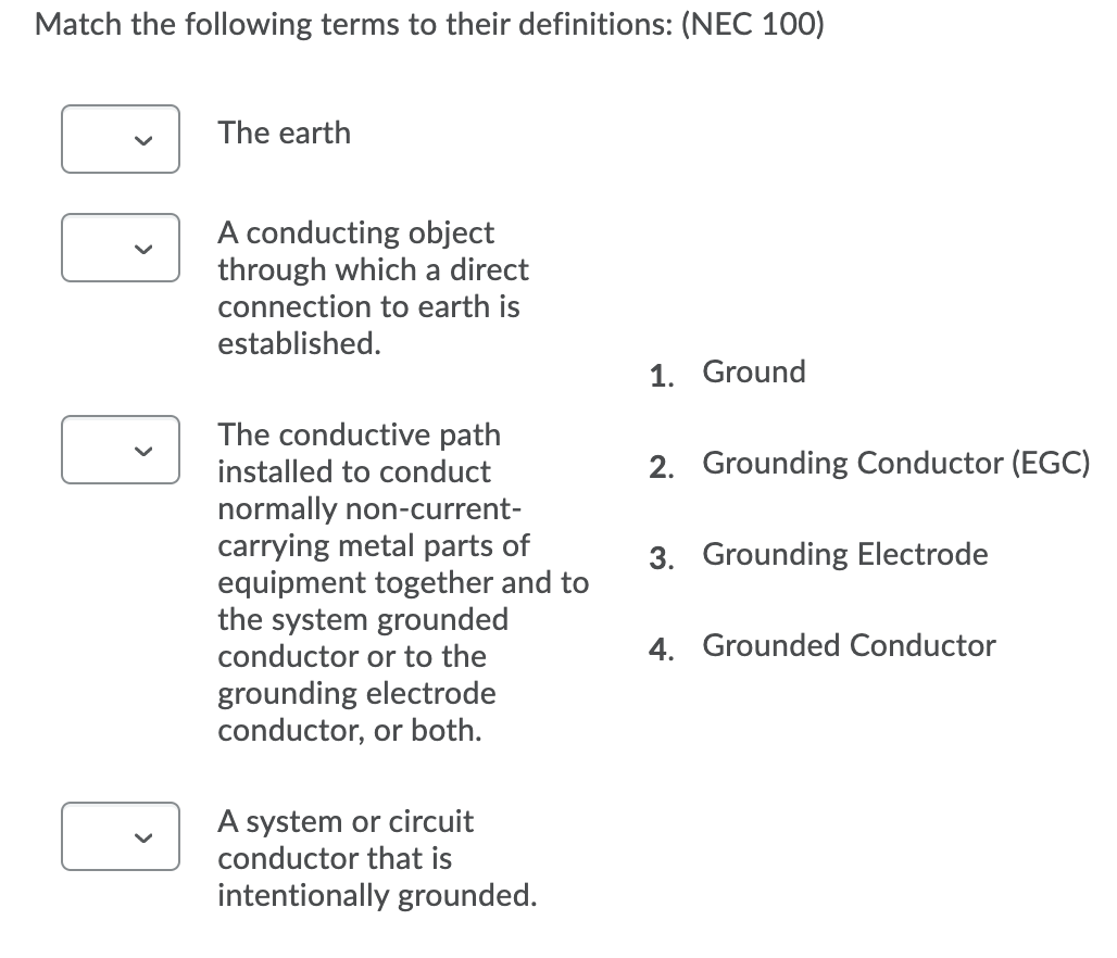 Solved Question 8 (1 point) Match the following terms with | Chegg.com