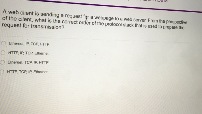 Solved A web client is sending a request for a webpage to a | Chegg.com