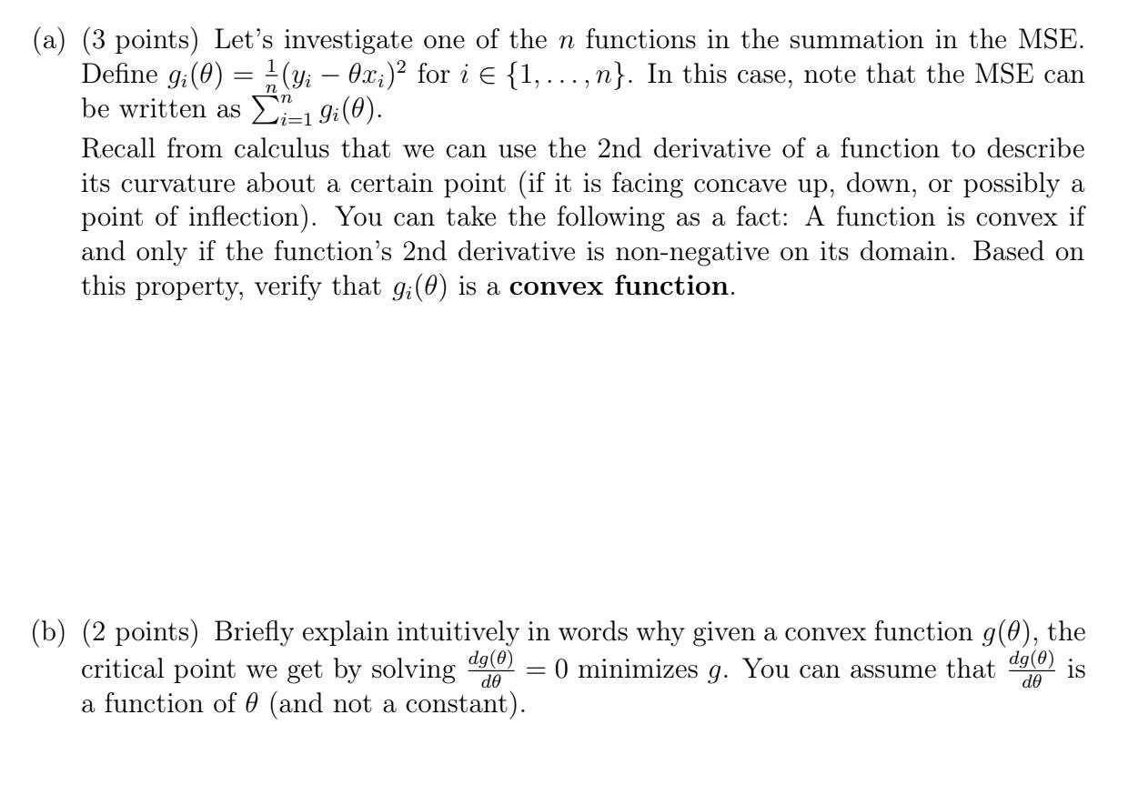 Solved 3. (10 points) Recall from calculus that given some | Chegg.com