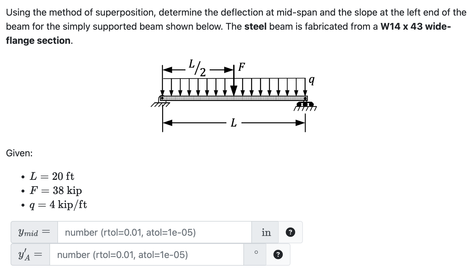 Solved Using the method of superposition, determine the | Chegg.com