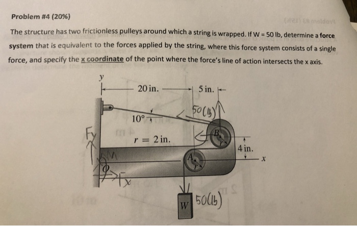 Solved Problem #4 (20%) The structure has two frictionless | Chegg.com
