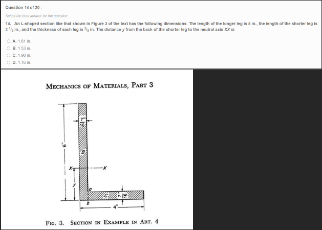 Solved Mechanics of Materials, Part 3Fig. 3. ﻿Section in | Chegg.com