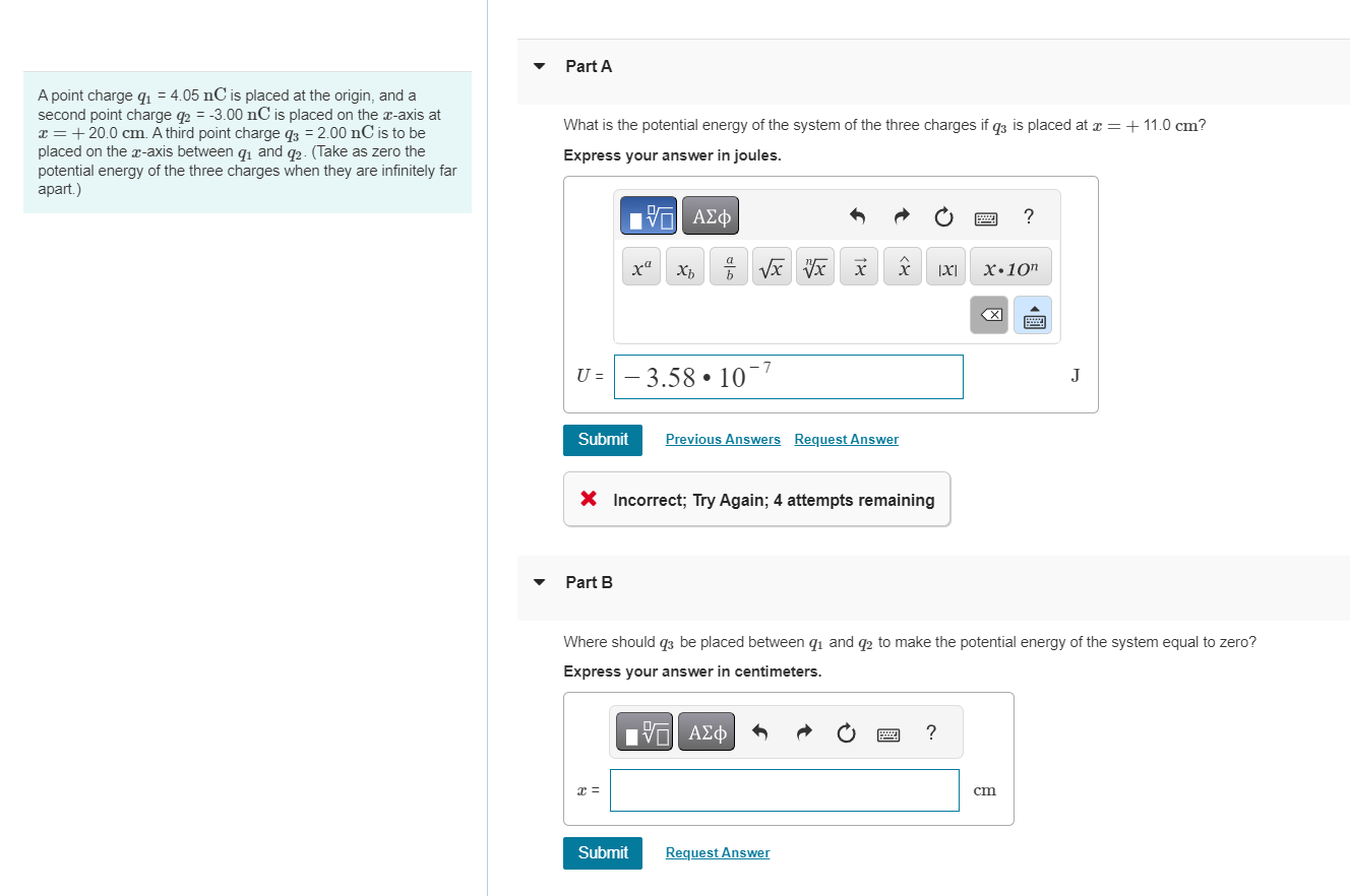 Solved A point charge q1=4.05nC is placed at the origin, and | Chegg.com