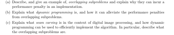 Solved (a) Describe, and give an example of, overlapping | Chegg.com