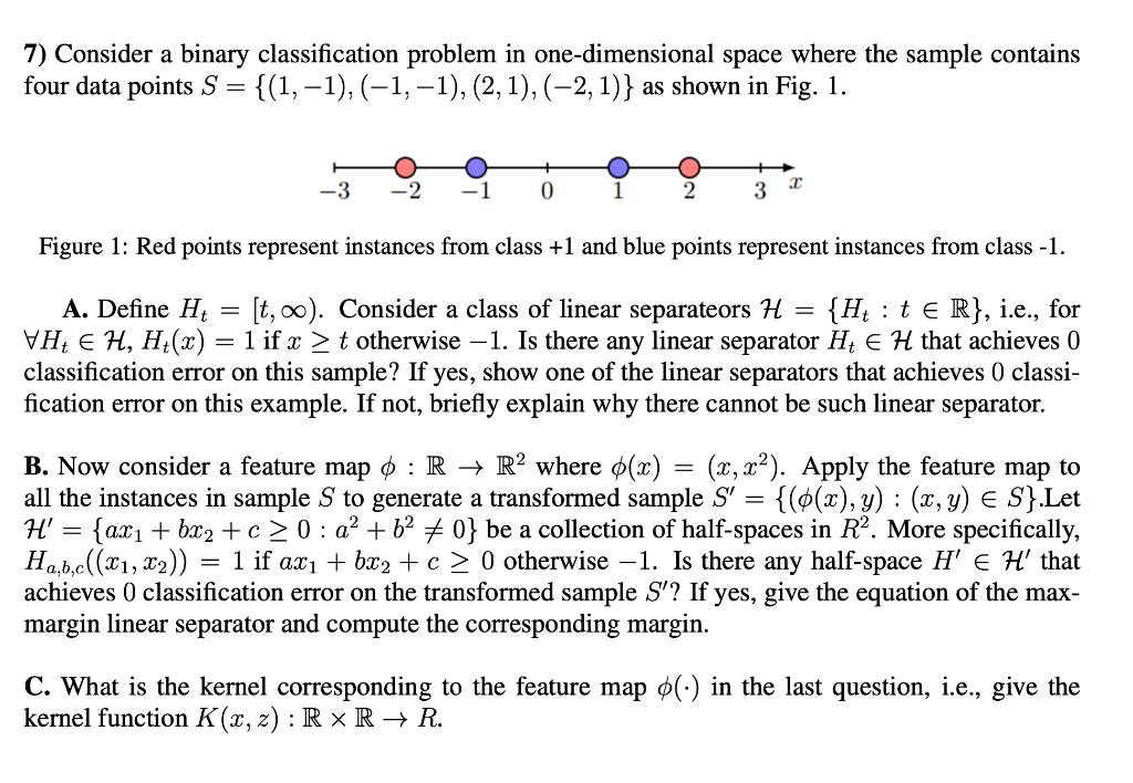 7 Consider A Binary Classification Problem In 