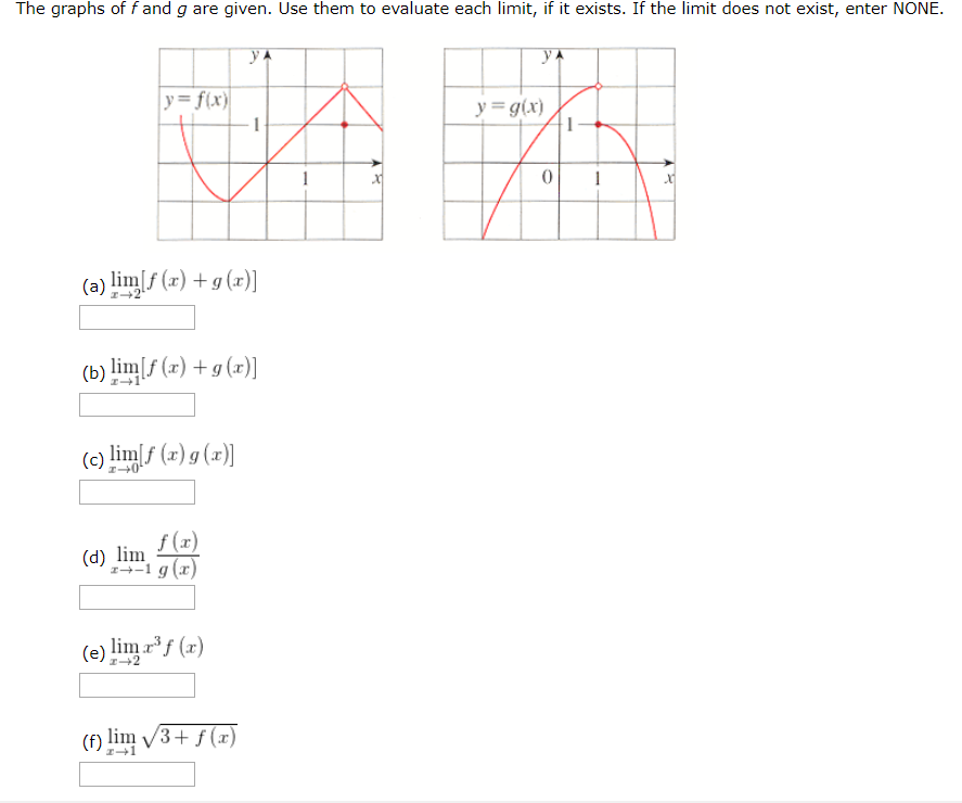 Solved The graphs of fand g are given. Use them to evaluate | Chegg.com