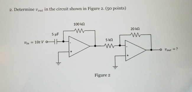 Solved 2. Determine vout in the circuit shown in Figure 2. | Chegg.com
