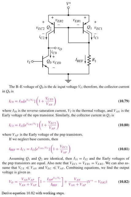Derive equation 10.82 with working steps | Chegg.com