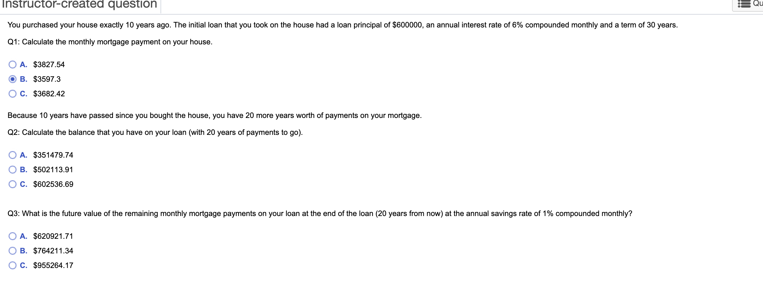 Solved Instructor-created question Qu You purchased your | Chegg.com
