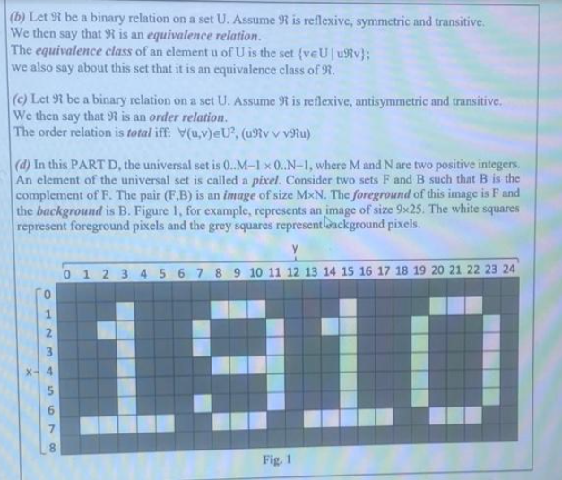 B ﻿let ℜ ﻿be A Binary Relation On A Set U ﻿assume 