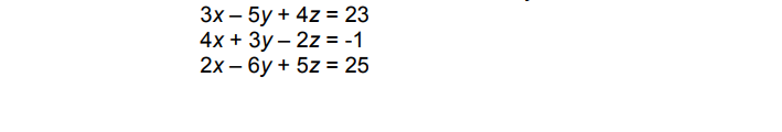 Solved With Cramer’s Method, determine the value of x, y and | Chegg.com