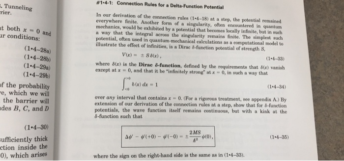 Solved #14-1: Connection Rules for a Delta-Function | Chegg.com