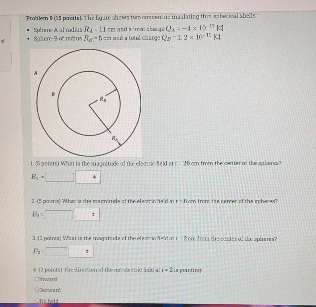 Solved Problem 9 (15 points): The figure shows two | Chegg.com