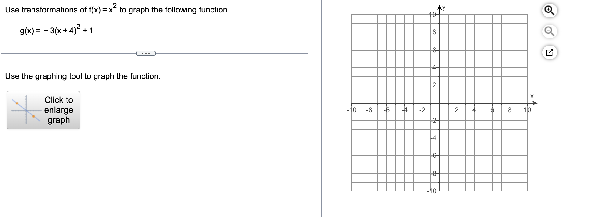 Solved Use transformations of f(x)=x2 to graph the following | Chegg.com
