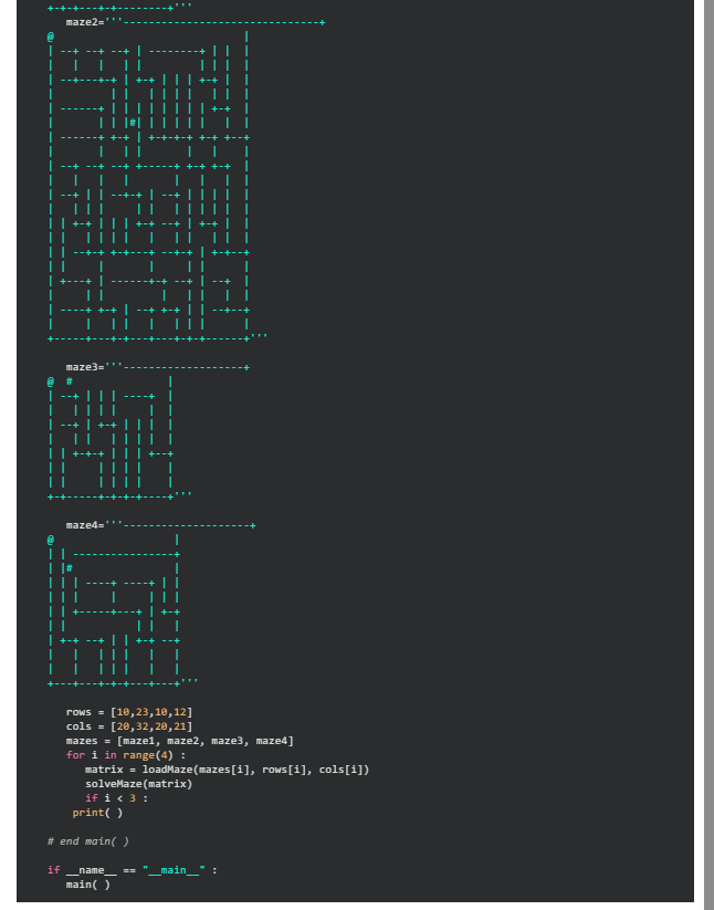 Solved ALGORITHM: Moving through the 2D maze simply requires | Chegg.com