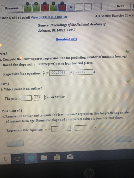 Solved Copy of HW 4.3 Previous 1 234 6 Next Question 5 of 6 | Chegg.com