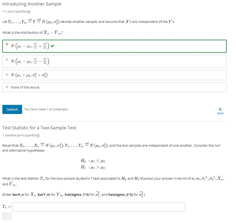 Solved 2. Student's T Test W Bookmark this page Deriving the | Chegg.com Solved 2. Student's T Test W Bookmark this page Deriving the | Chegg.com