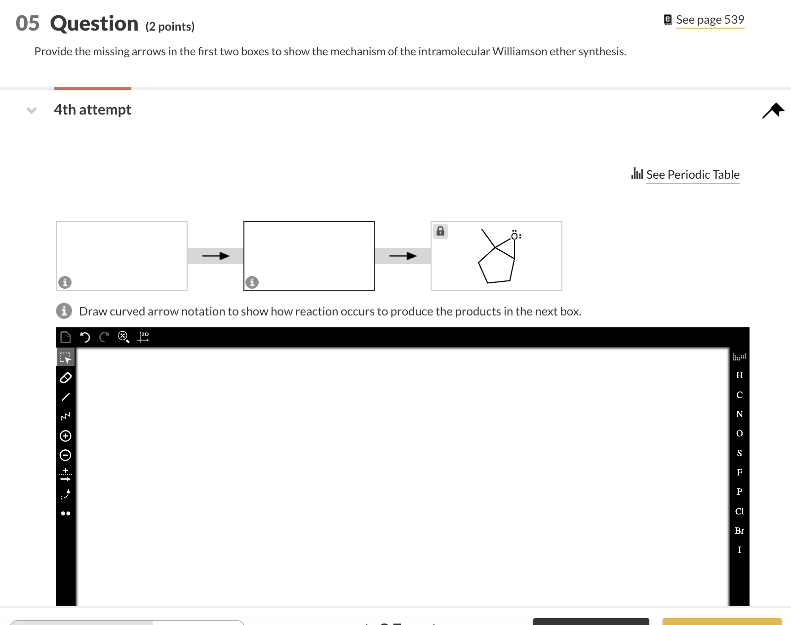 Solved 05 Question (2 points) See page 539 Provide the | Chegg.com