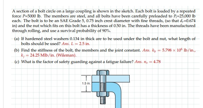 Solved A section of a bolt circle on a large coupling is | Chegg.com