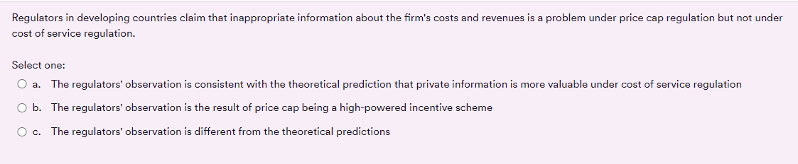 Solved a Regulators in developing countries claim that | Chegg.com