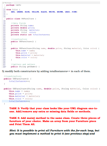Solved call that method instead. Preferably in table form. | Chegg.com
