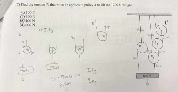 Solved (7) Find the tension T, that must be applied to | Chegg.com