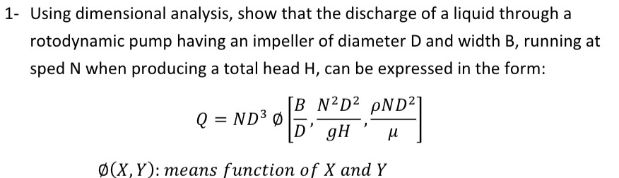 Solved 1- Using dimensional analysis, show that the | Chegg.com