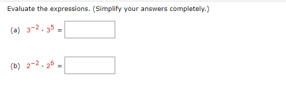 Solved Evaluate the expressions. (Simplify your answers | Chegg.com