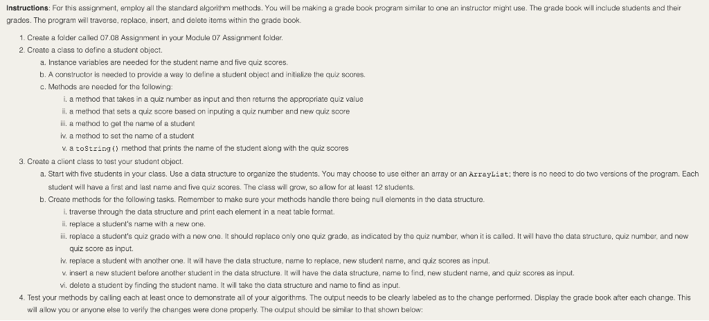 Solved This is all written in Java Please follow all the | Chegg.com