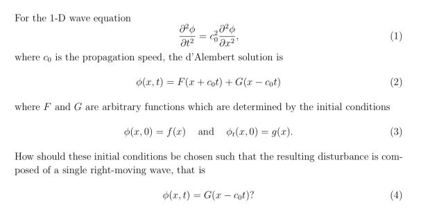 Solved For the 1-D wave equation 226 22:21 (1) ata where co | Chegg.com