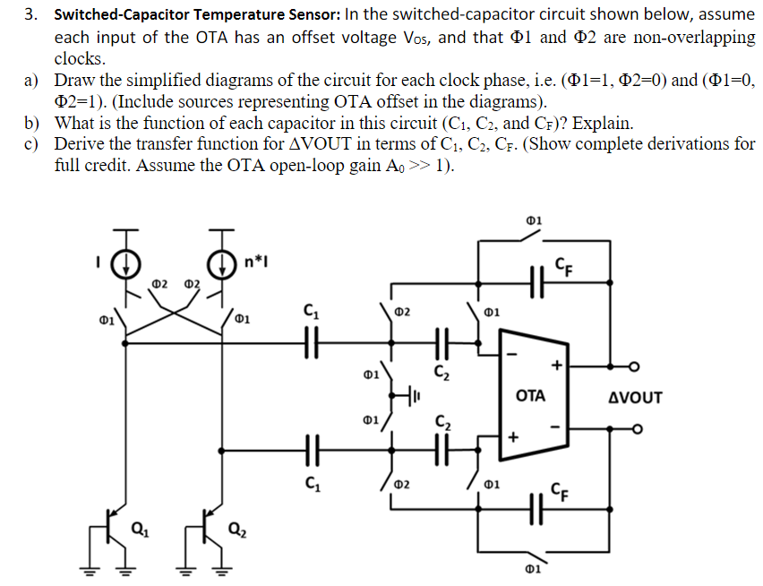 3. Switched-Capacitor Temperature Sensor: In the | Chegg.com