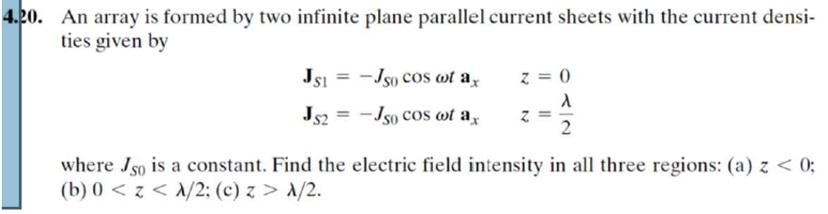Solved An Array Is Formed By Two Infinite Plane Parallel