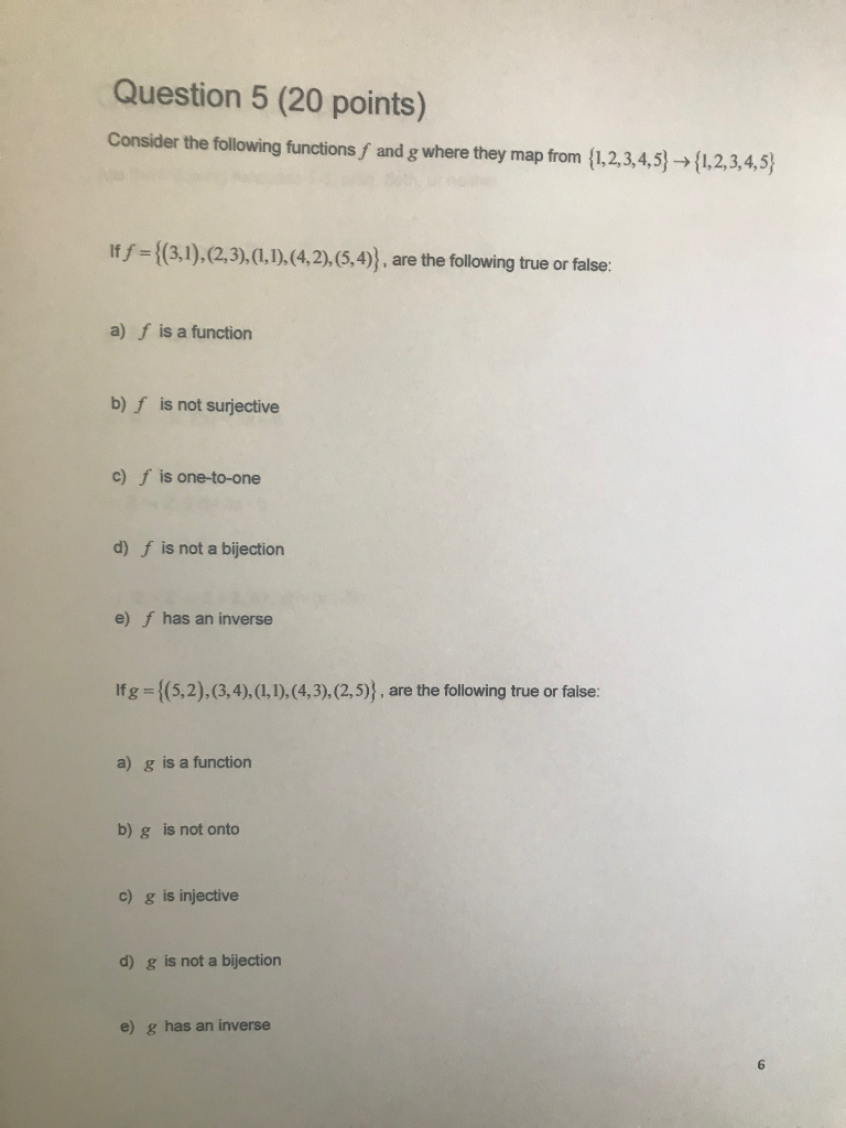 Solved Question 5 (20 points) Consider the following | Chegg.com